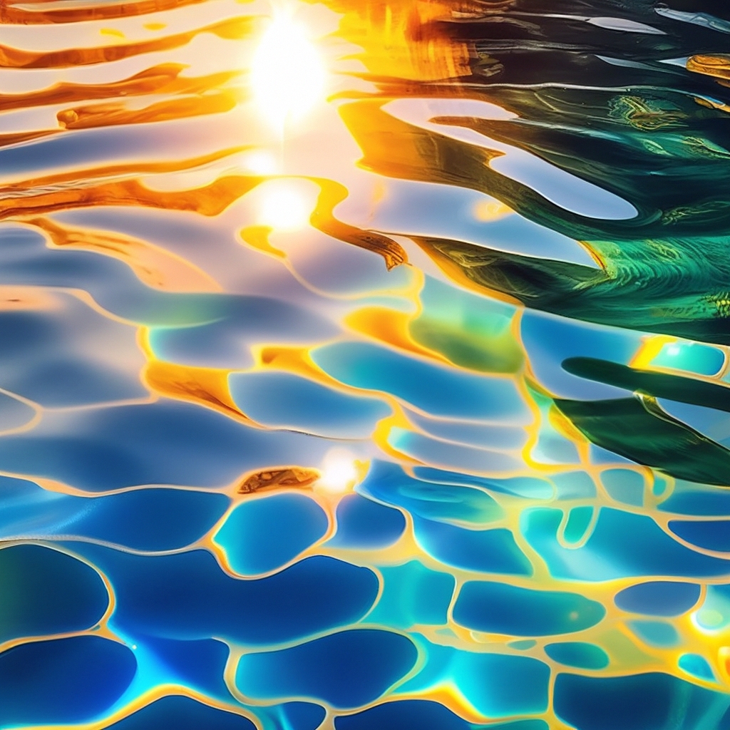 "The refracted light of the sun creates unique patterns on the bottom ...