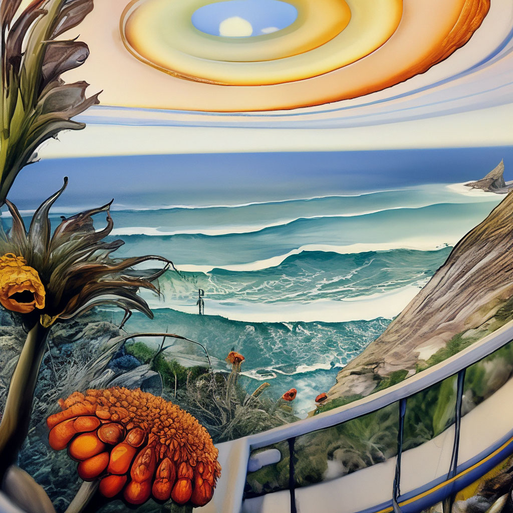"Coastal Lookout "Nonsense Botany" until 1880 in the style of Edward ...