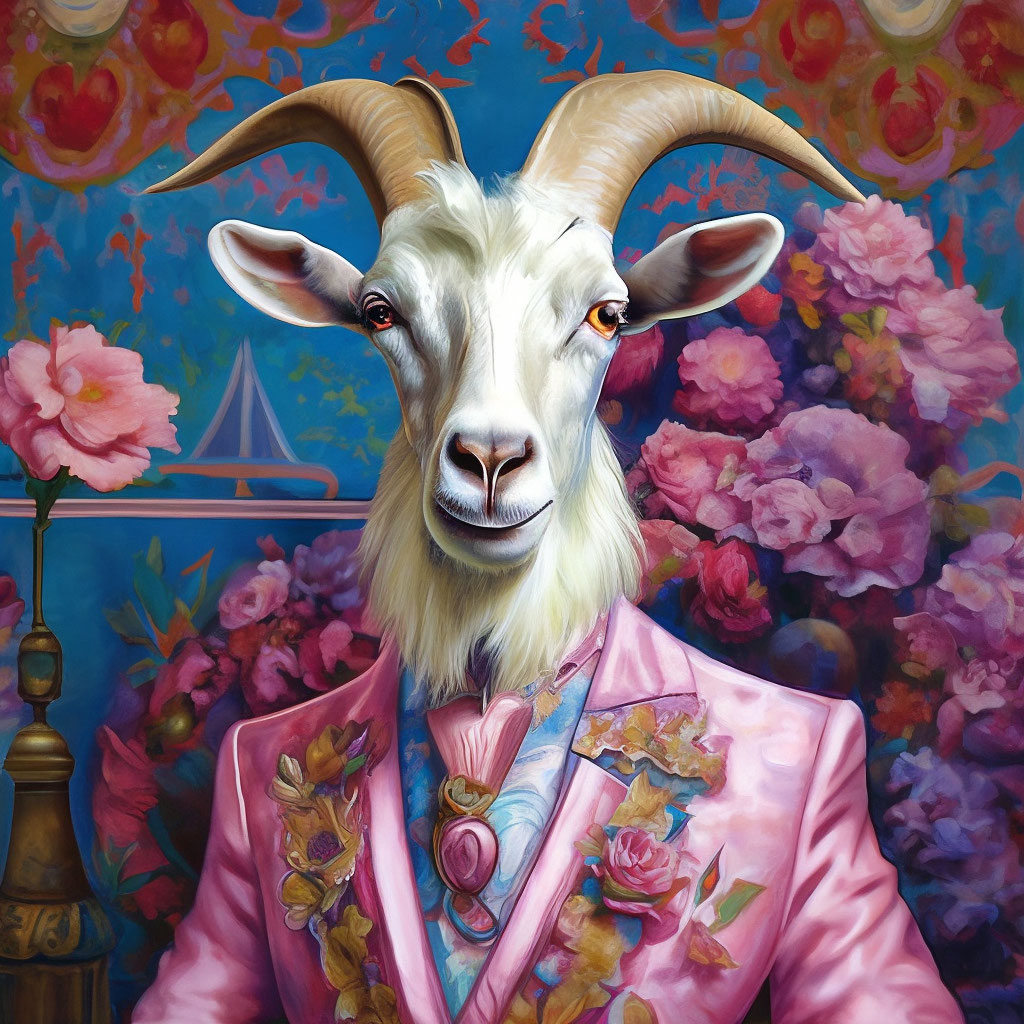 "The glamorous goat" — image created in Shedevrum