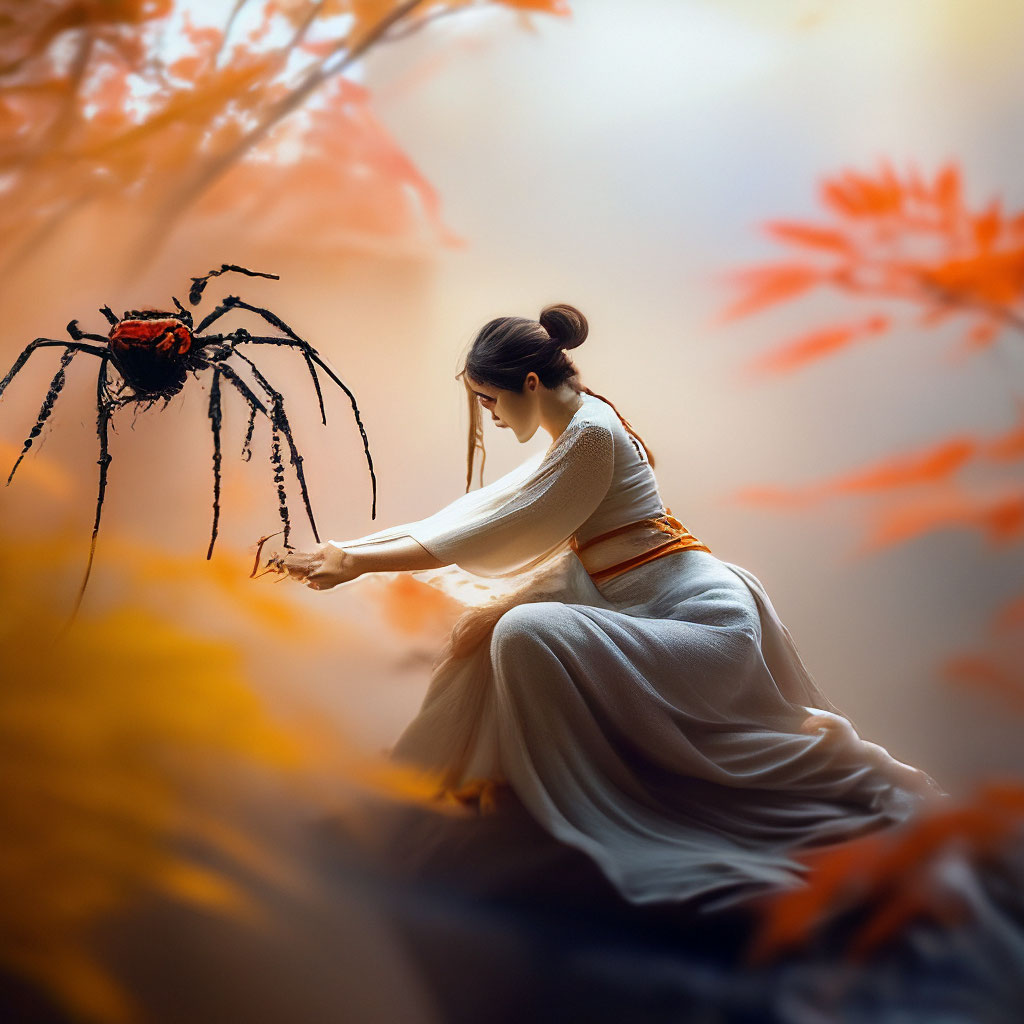 "Minimalism, the unearthly world of nature, a beautiful nymph crucified ...