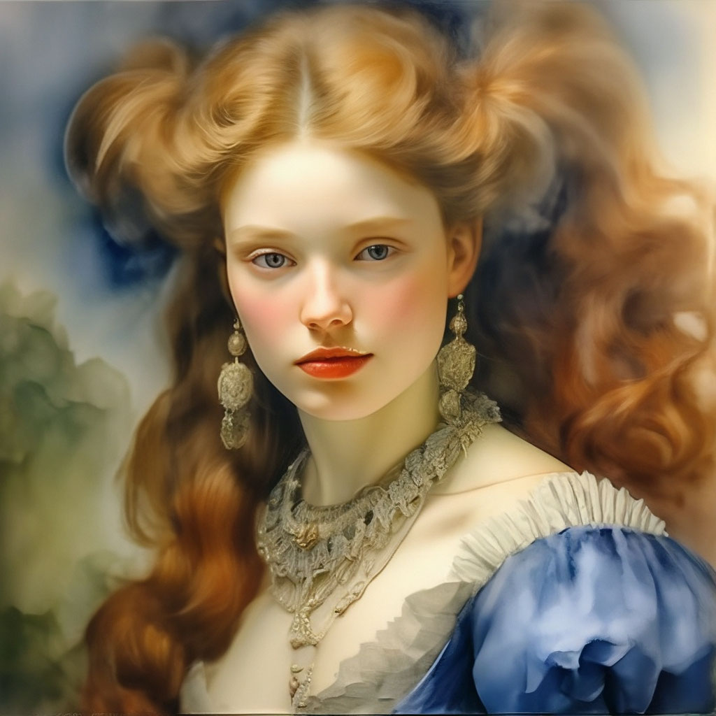 "Fortitude,will to live serious study of the theme, watercolor portrait ...