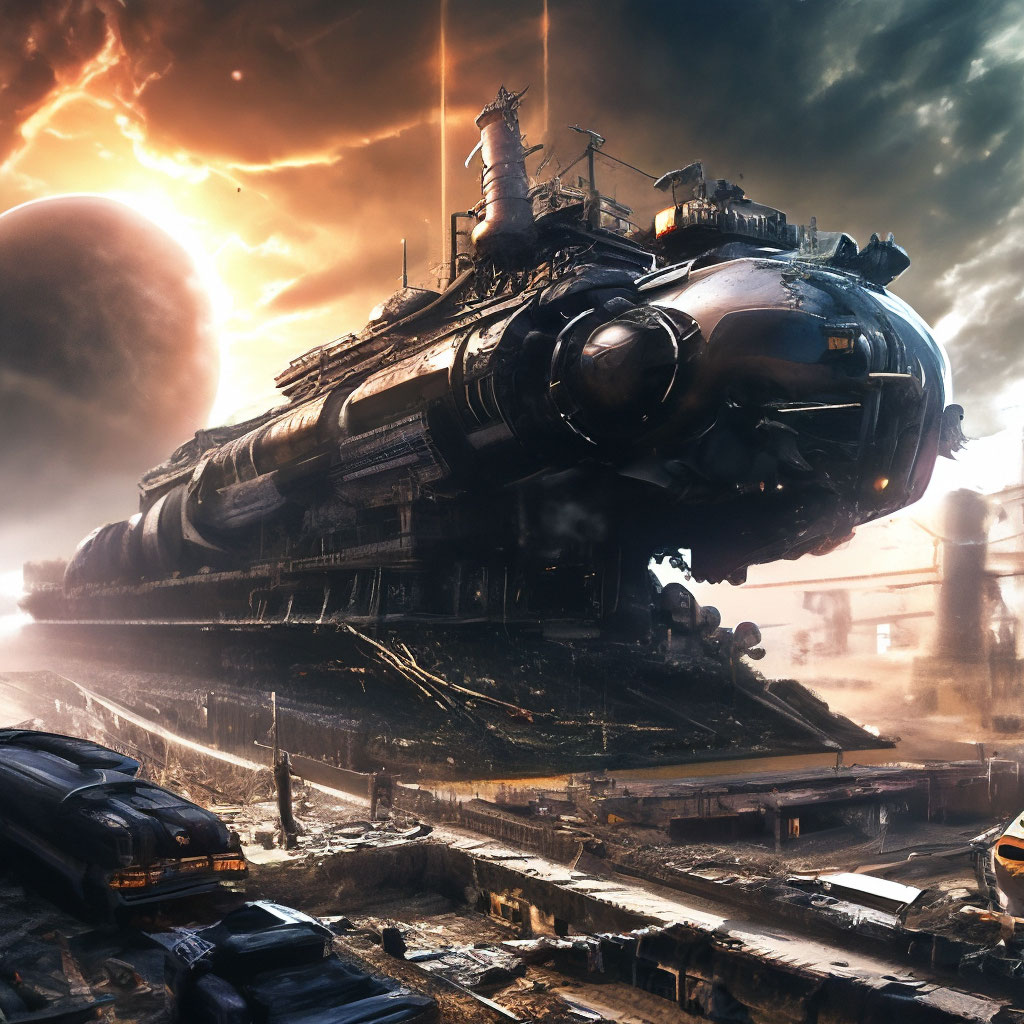 "Apocalypse Storm of the planet Bridge Parking Industrial post ...