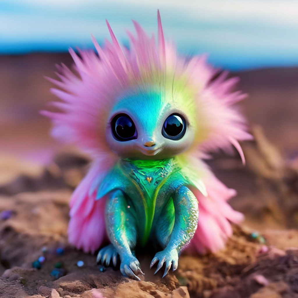"🪐the world of Jupiter🪐 an alien unreal creature is sitting on the ...