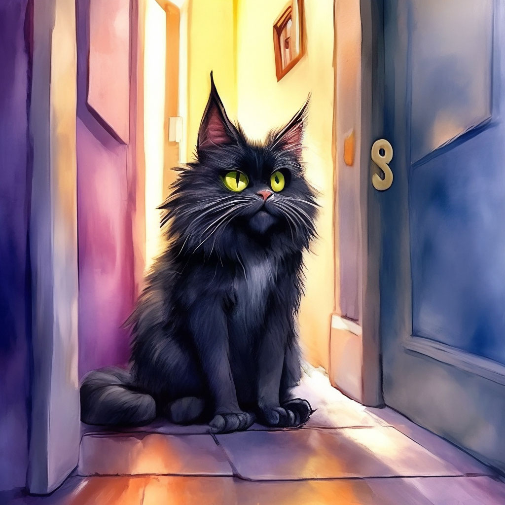 "A cat is crying in the hallway, she has great grief, evil people do ...