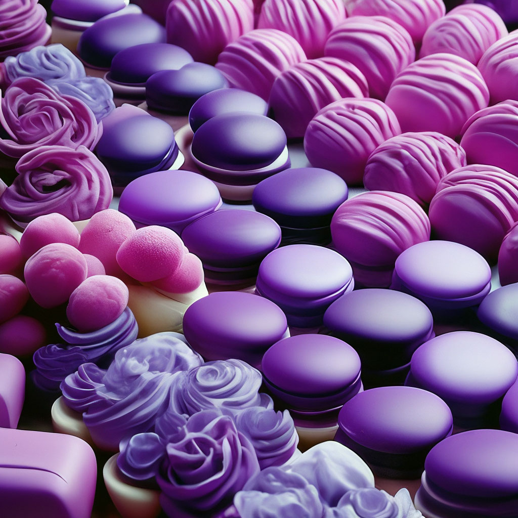 "Purple aesthetics of sweets" — image created in Shedevrum