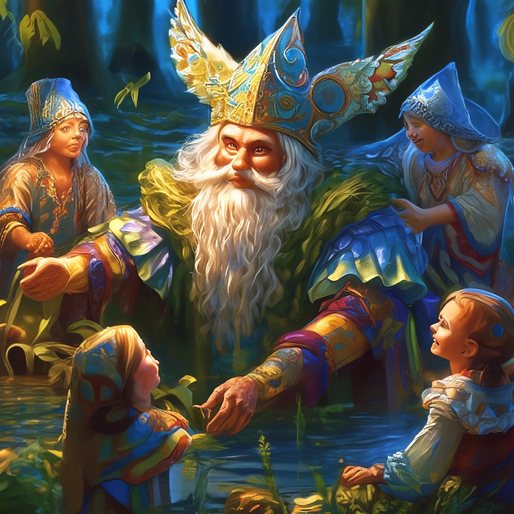 "Anthropo amorphous HERO OF RUSSIAN FOLK TALES, the MERMAN is playing ...
