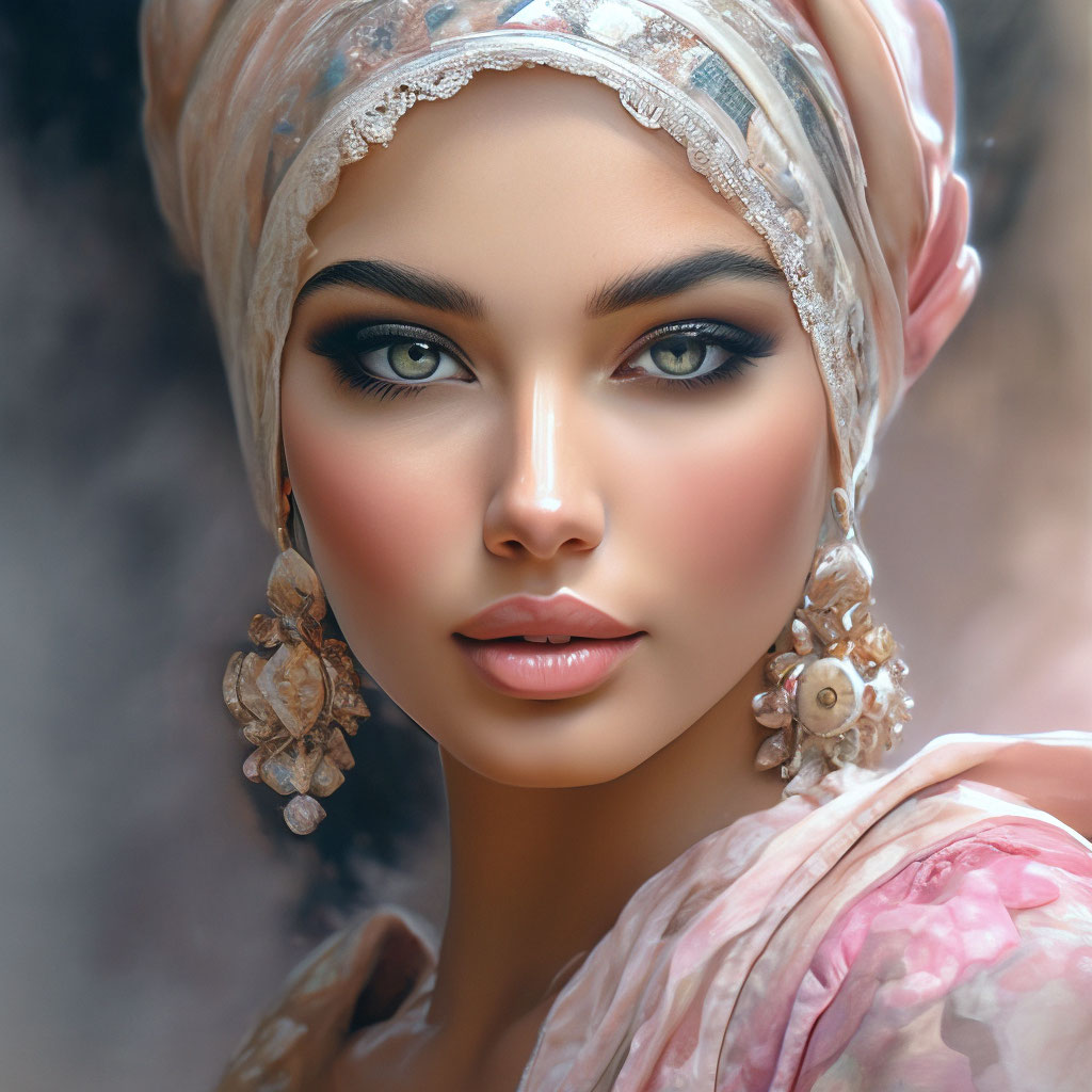 "Hyperrealism, diamond painting, very beautiful beauty in a transparent ...