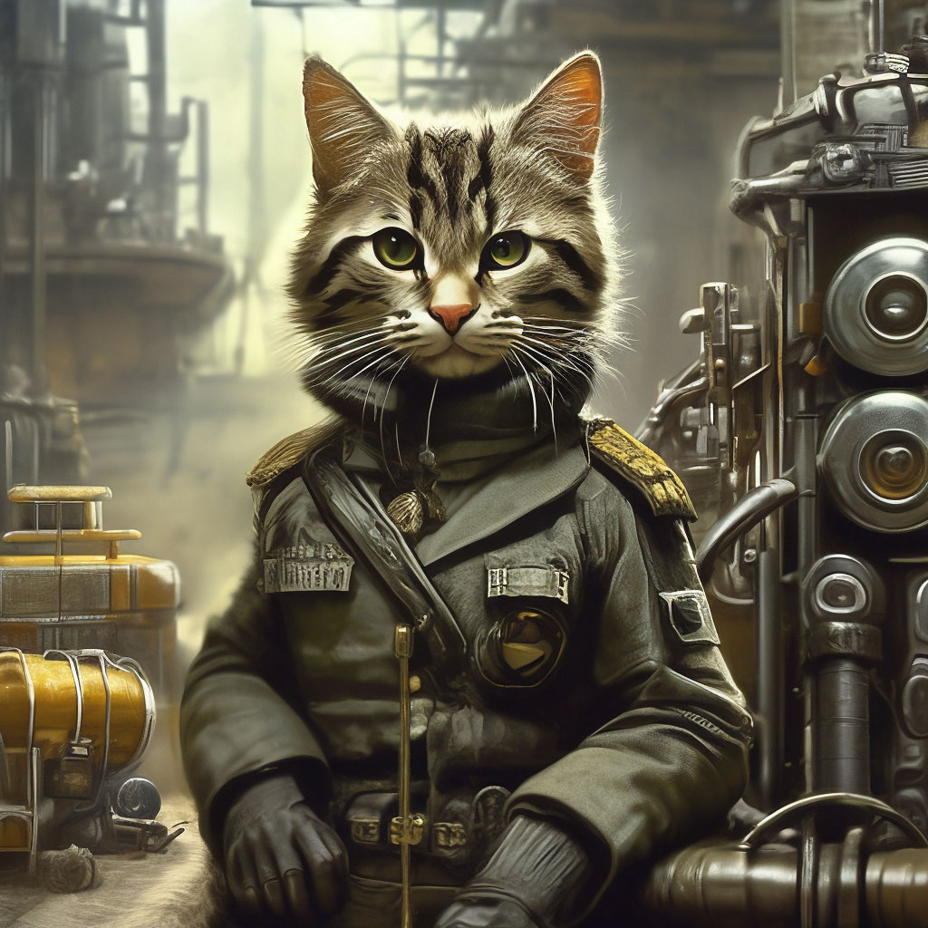 "Russian cat gopnik" — image created in Shedevrum