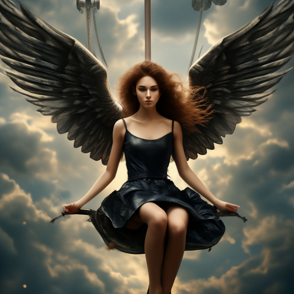 "Winged swing" — image created in Shedevrum
