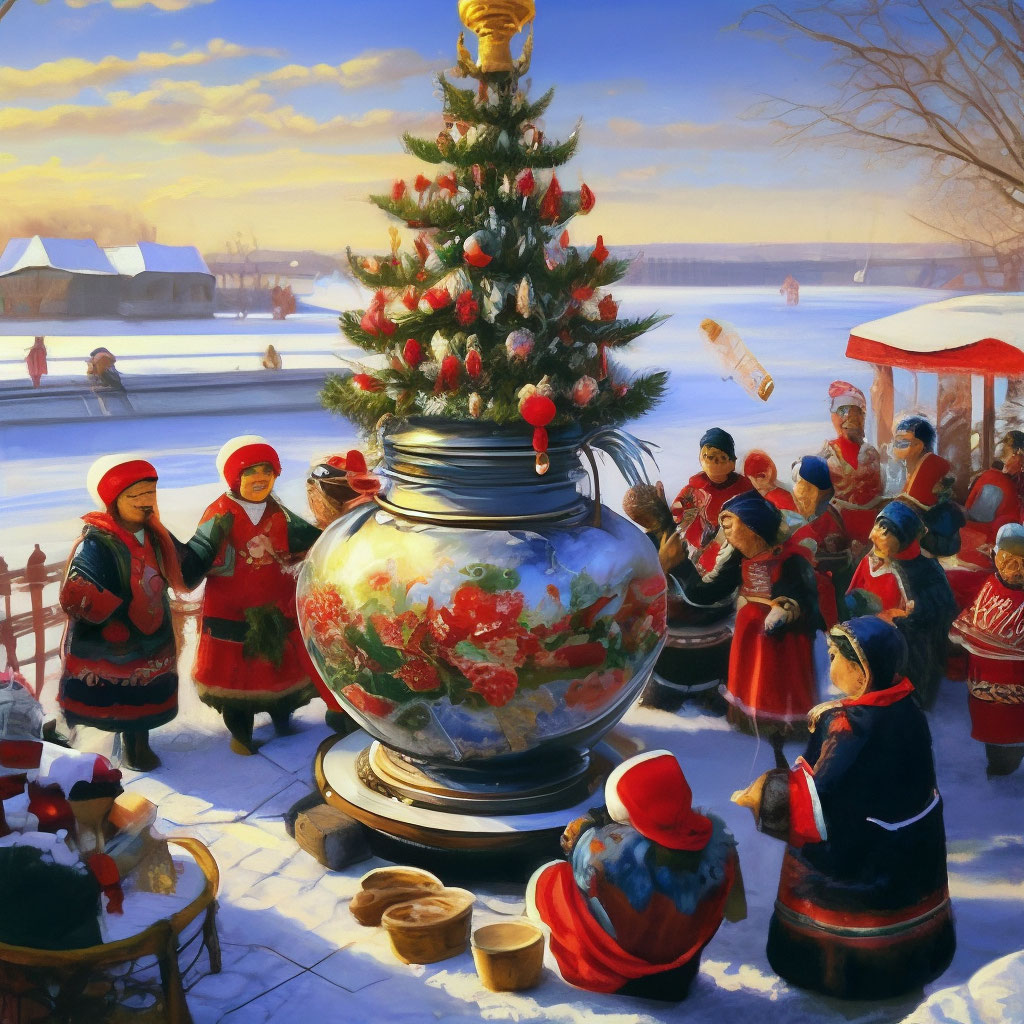 "Samovar,tea party,holiday,Russian-Chinese New Year carnival,Christmas ...
