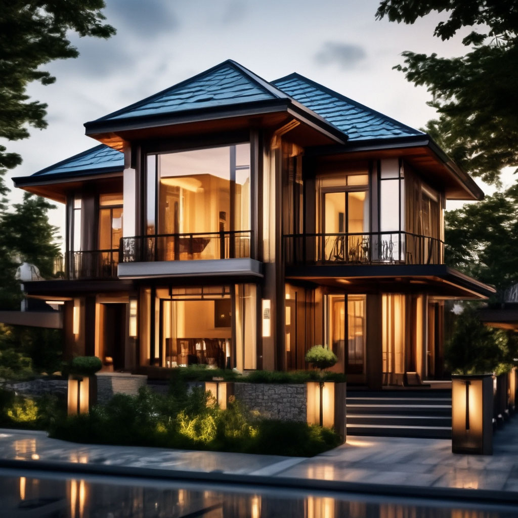 "This is how houses will look in 3023, 4k, professional photo ...