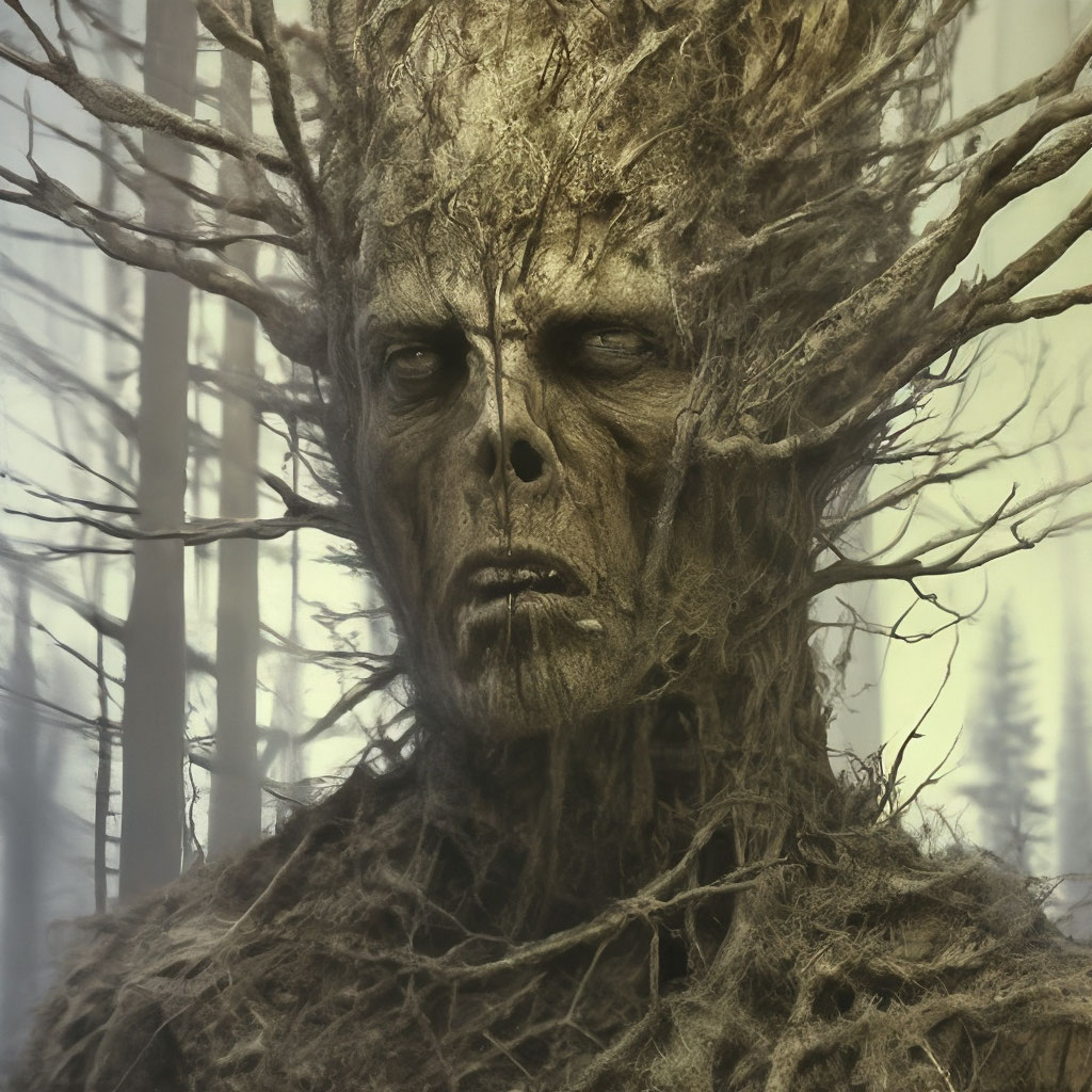 "A man grown into a dry tree mutant Pripyat horror, foto, horror art ...