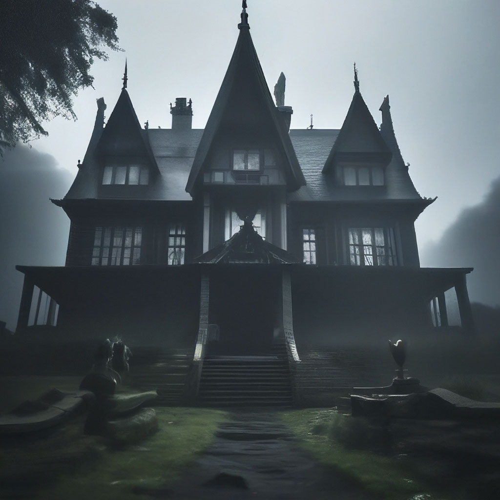 "Sinister house, horror movie, dark, atmospheric, cinematic" — image ...