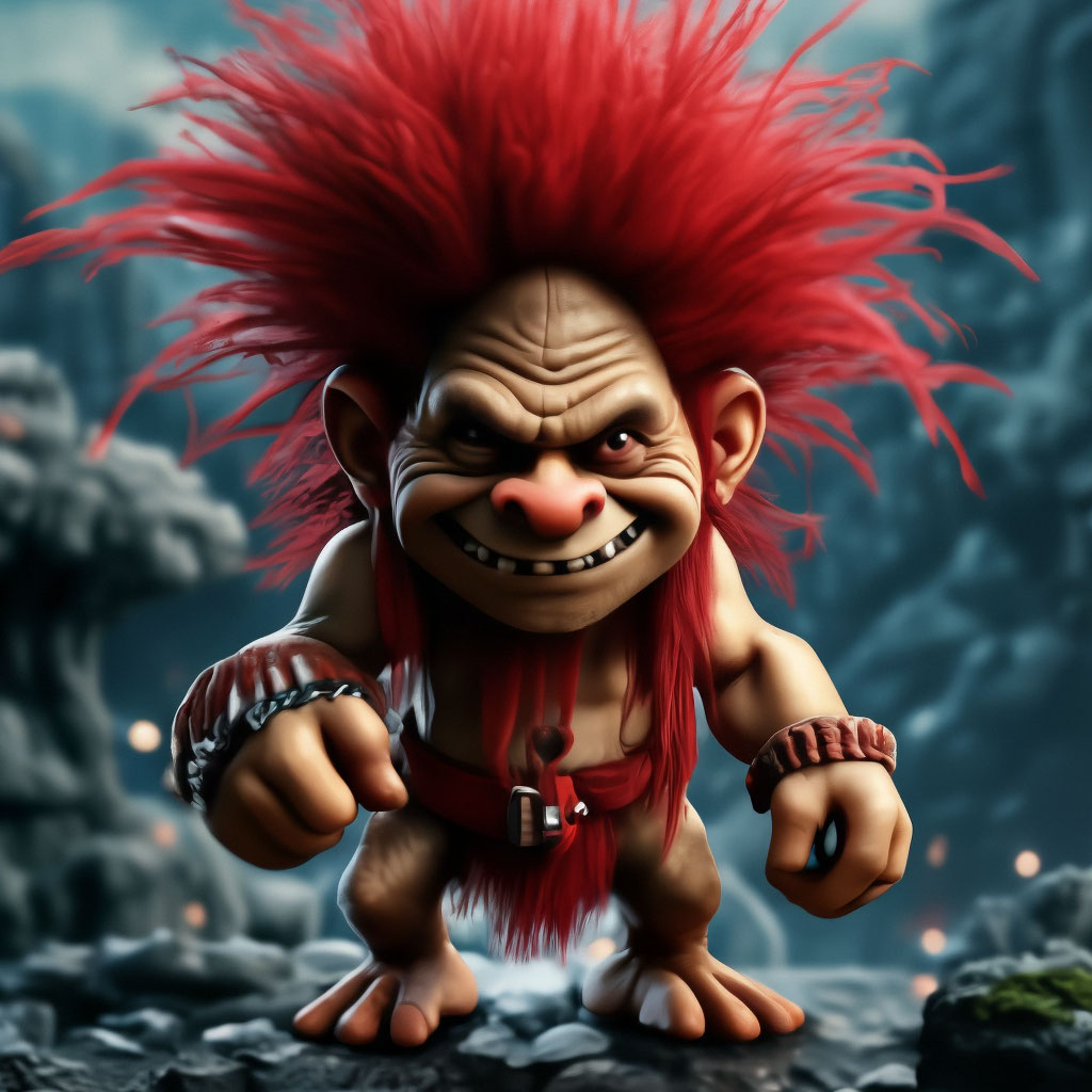 "Funny trolls high detail" — image created in Shedevrum