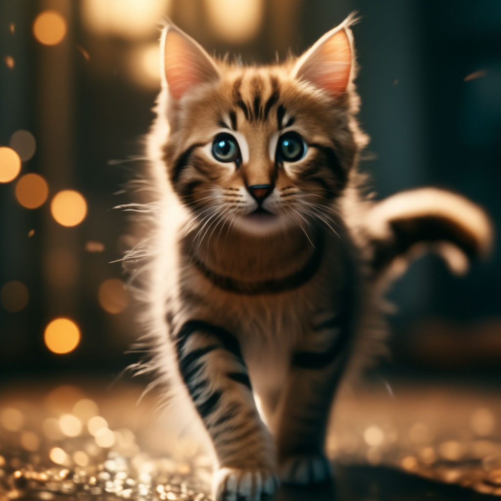"Cat from the mouse house to dance,cgi, 4k, uhd. f/2.8, 1/250s, ISO 100 ...