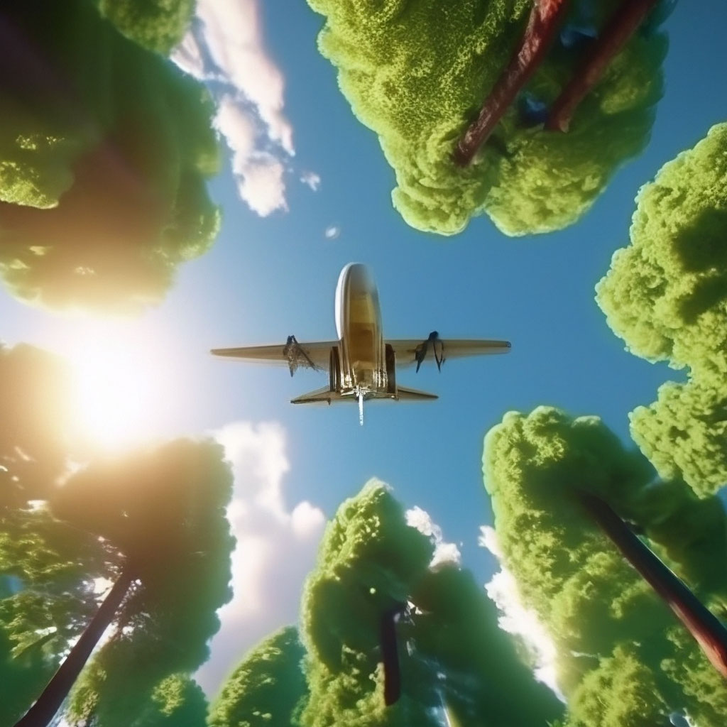"The sky, the plane, the trees. High definition 4k images, 3d ...