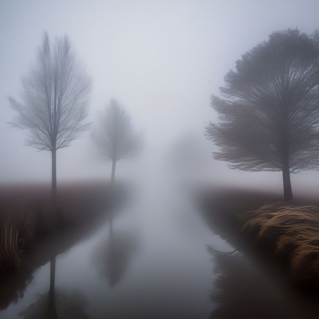 "Cold fog" — image created in Shedevrum