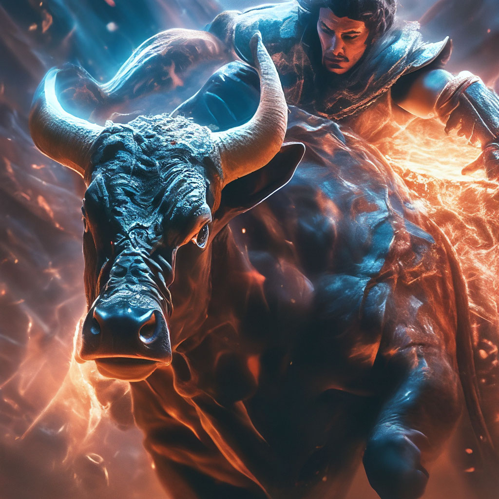 "Fantasy , illusion , beautiful, bullfighting, bullfighter, bull, high ...