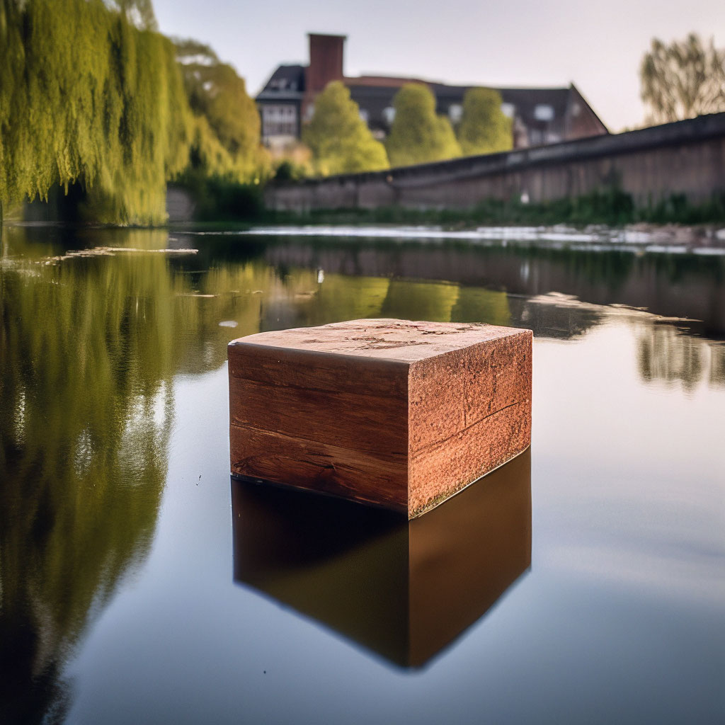 "A brick floats on the river, wooden as glass. well, let it float... we ...