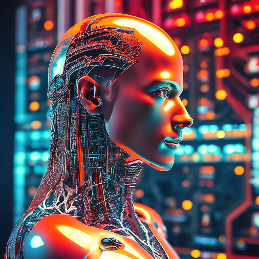 "Neural network in human form" — image created in Shedevrum