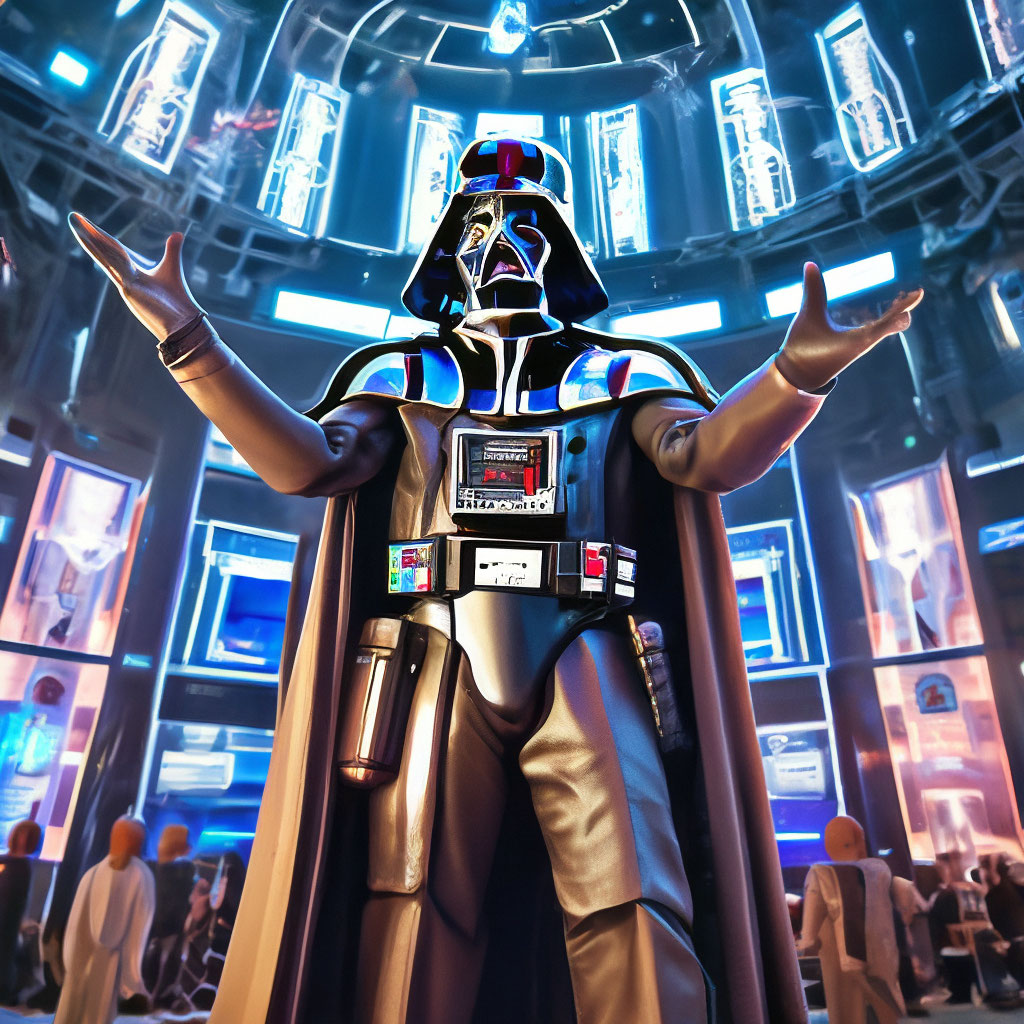 "Universe Star Wars Darth Vader speaks at the Galactic Council hologram ...