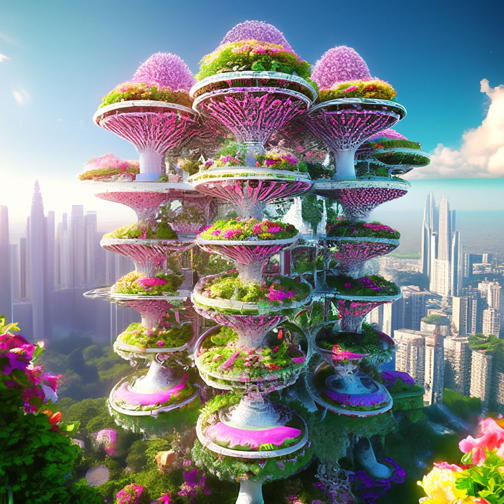 "Multi-tiered fractal-bionic organic apartment in the high-rise lotus ...