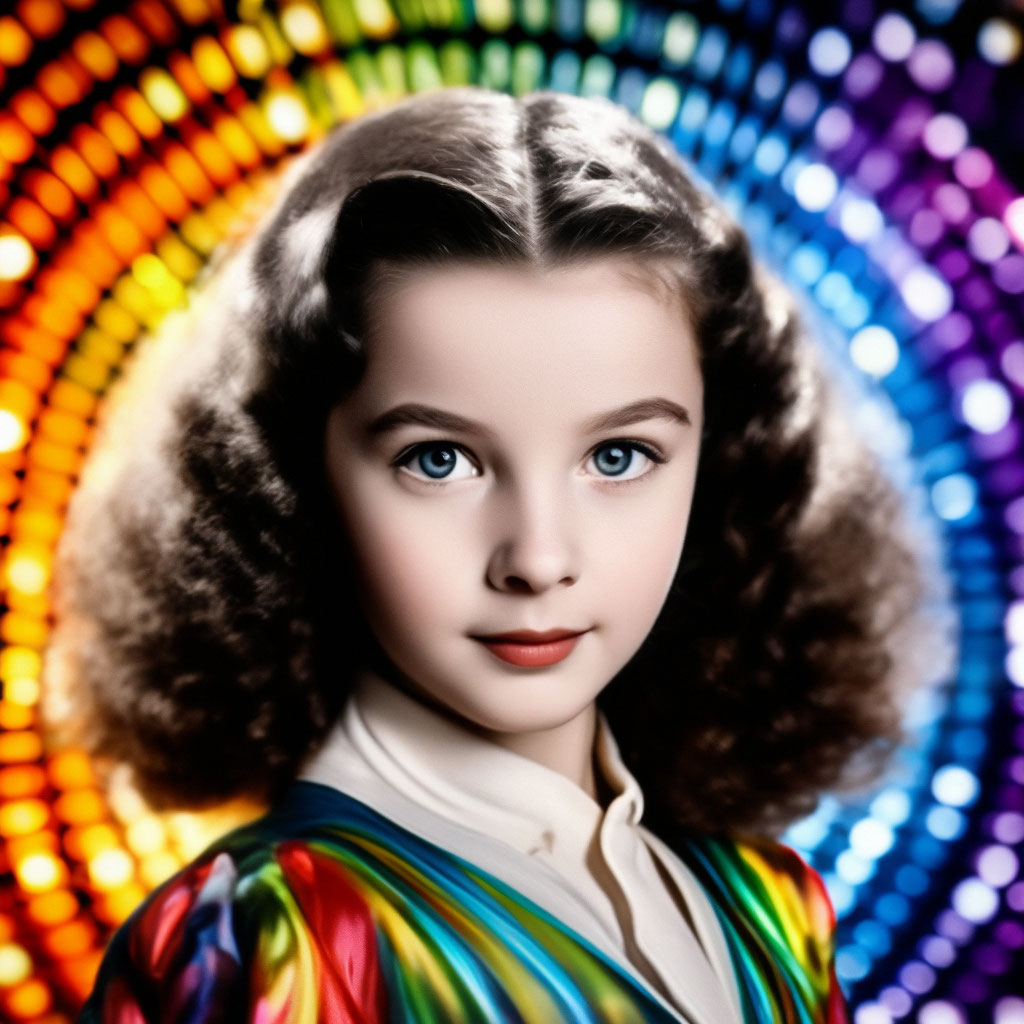 "Binary code draws a brightly lit thick fat rainbow convex relief ...