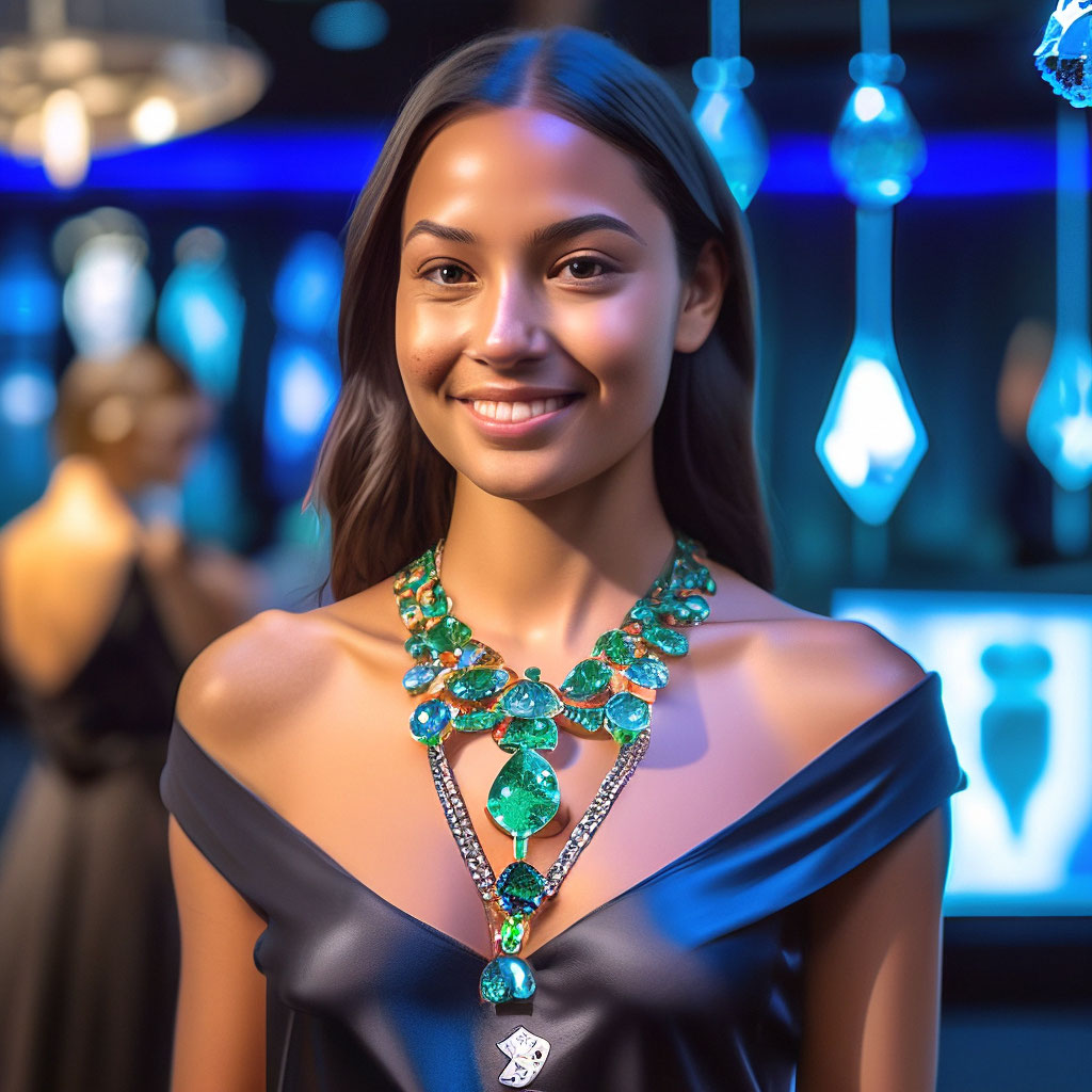 "Jewelry Exhibition latino girl with a short nightgown wears around her ...