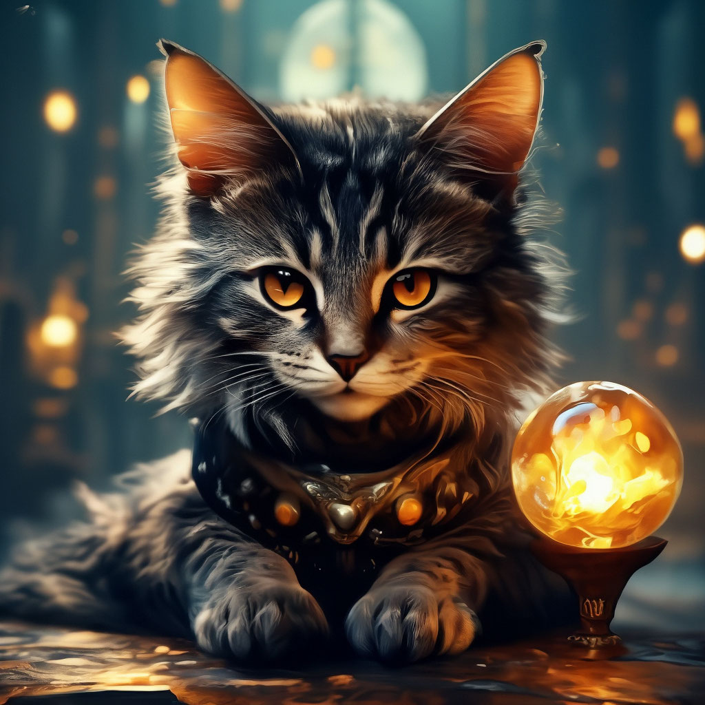 "The magic cat" — image created in Shedevrum