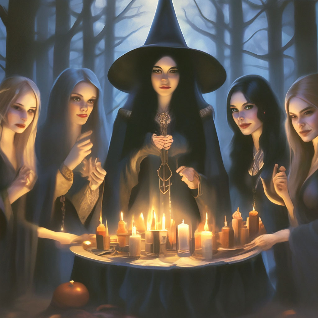 "Coven of Witches" — image created in Shedevrum