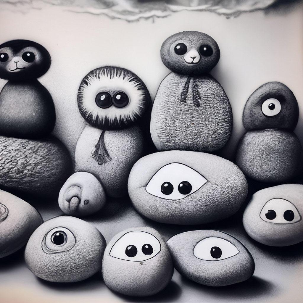 "Stuffed animals are such small animals as sea pebbles on six short ...