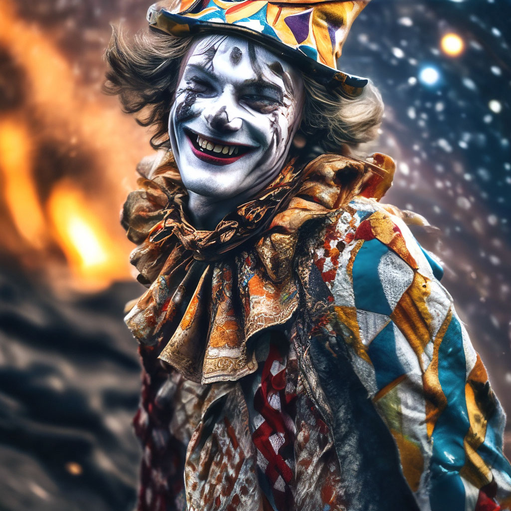 "0 The fool multi-exposure stars on strings surrealism grunge ...