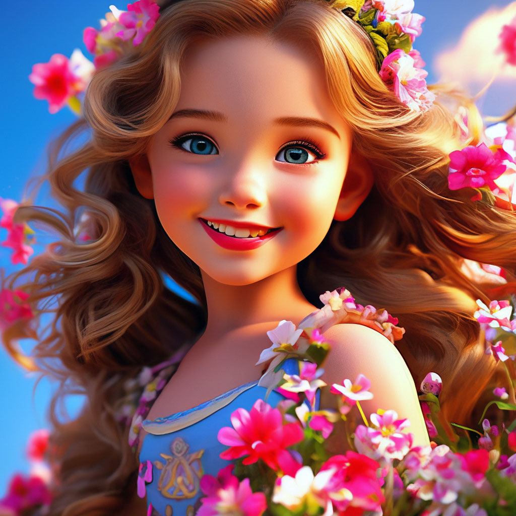 "Ultra beautiful cute girl princess ten years old, cutie, smile, juicy ...