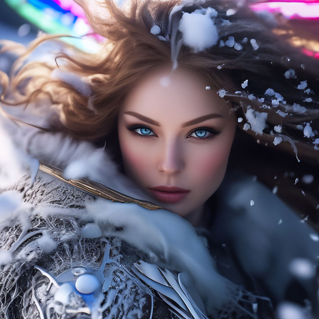 "Hyper realistic, 128k, snow whirlwind, professional photo, long shot ...