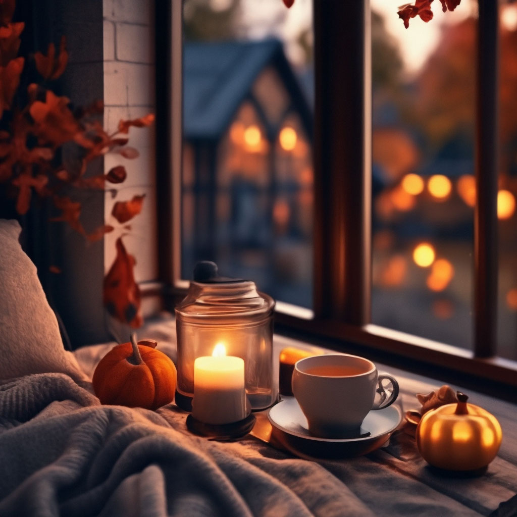 "Beautiful cozy autumn evening" — image created in Shedevrum