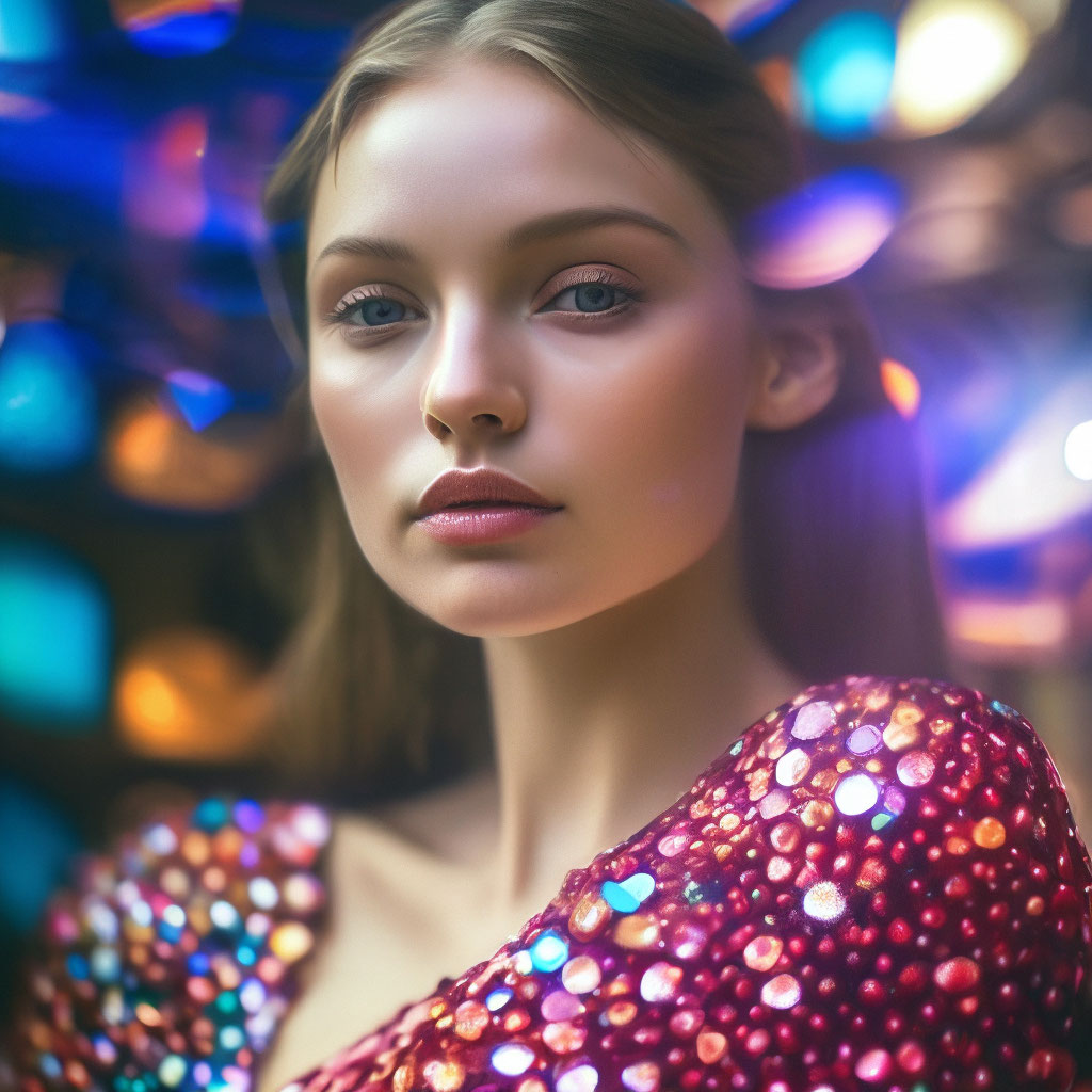 "Double exposure, sequins on velvet, fantasy,hyper beautiful ...