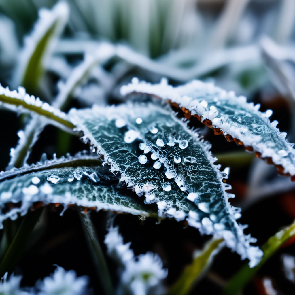 "Frosty morning,frost, dew, realistic, beautiful, aesthetic, 4k ...