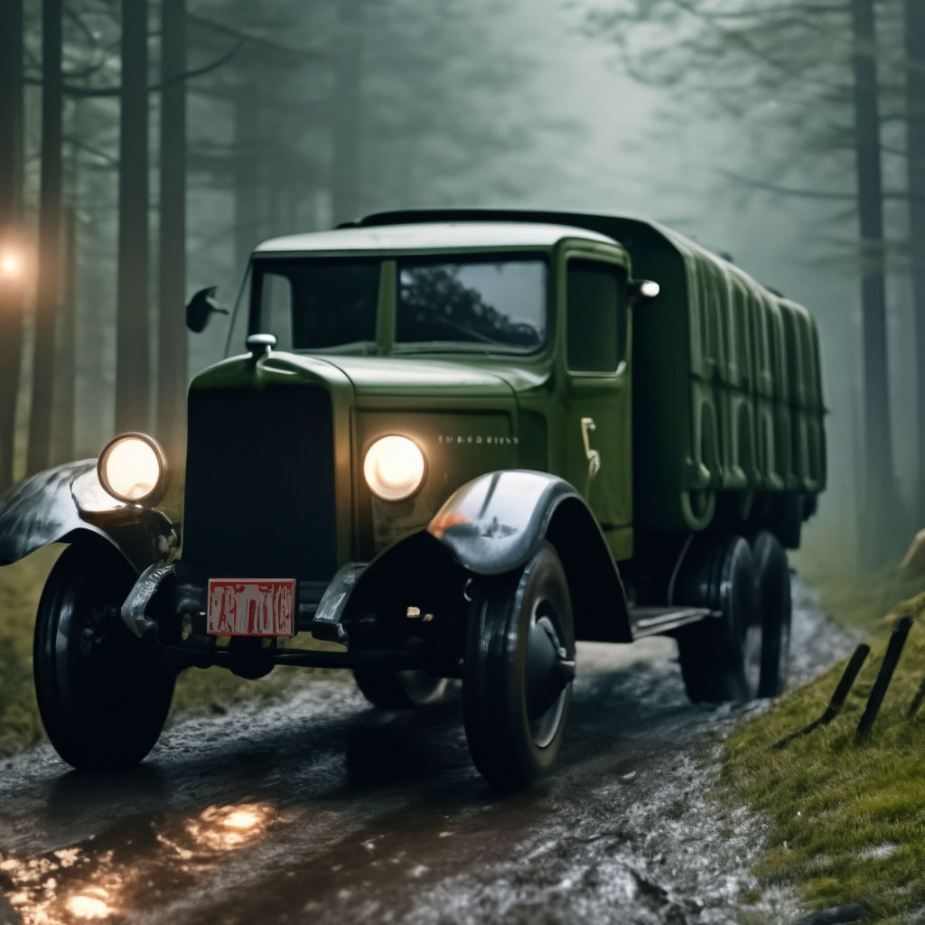"Soviet ZIS 5, high quality" — image created in Shedevrum