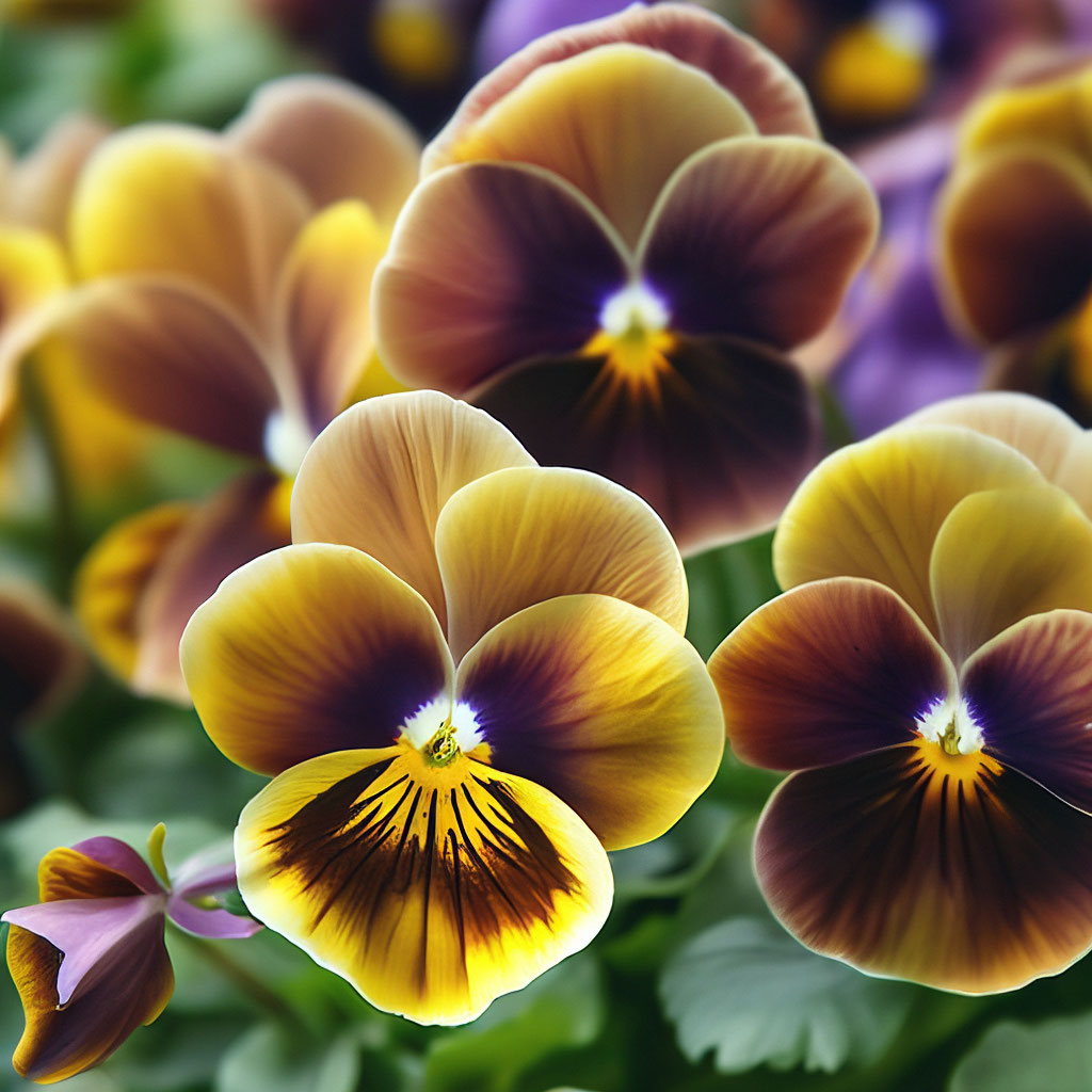 "Viola varieties Viola williamsii shades of brown on the flower ...