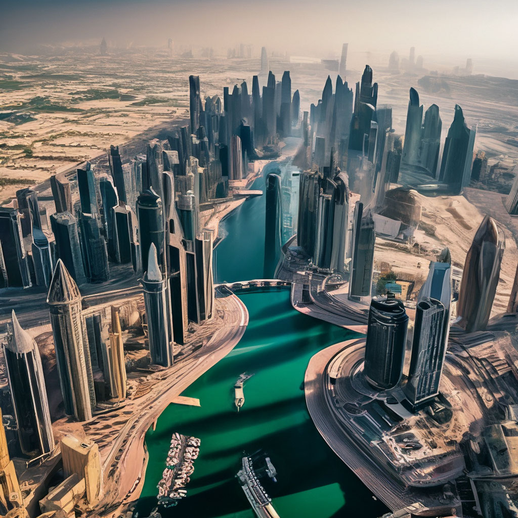 "The city of Dubai. view from a height, aesthetically pleasing ...