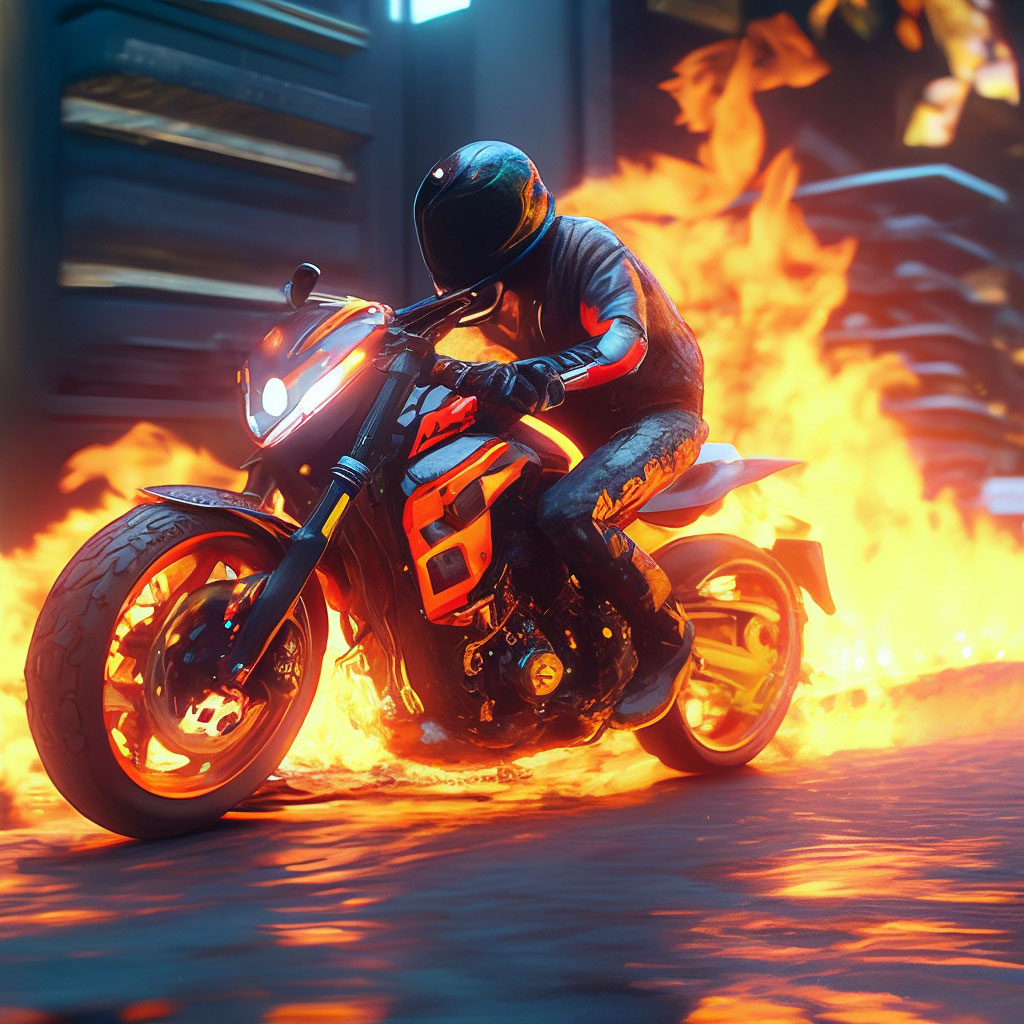 "You ride a bike, the bike is on fire, everything is on fire" — image ...