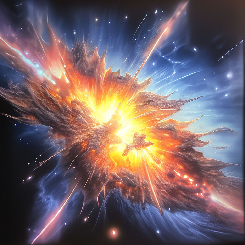 "Nebula formation, supernova explosion, realistic, pencil drawing ...