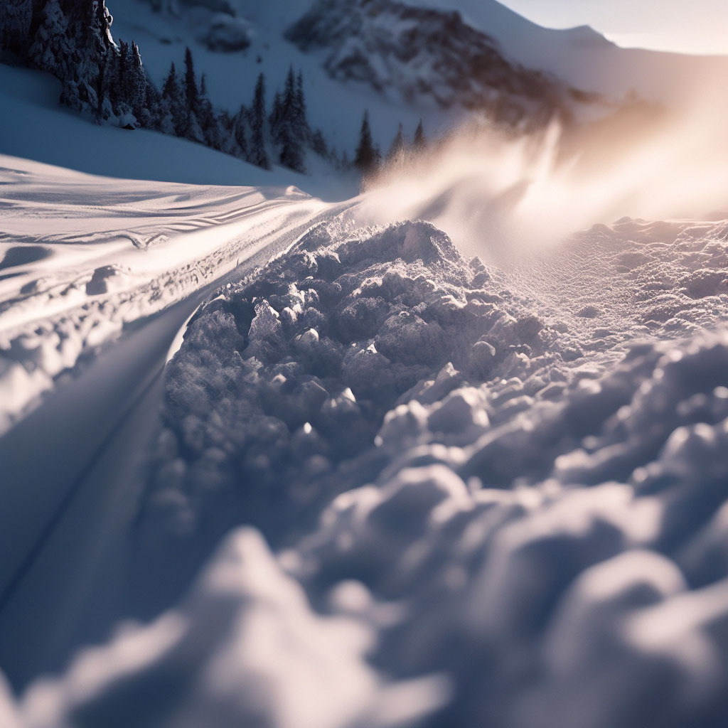 "The speed of an avalanche can exceed 300 km/h. realistic, high quality ...