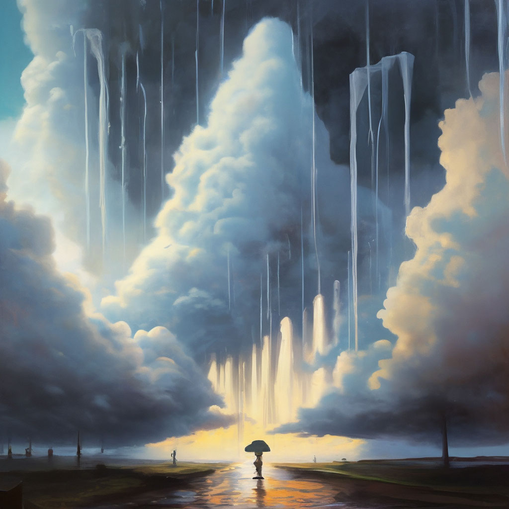 "Weeping clouds" — image created in Shedevrum