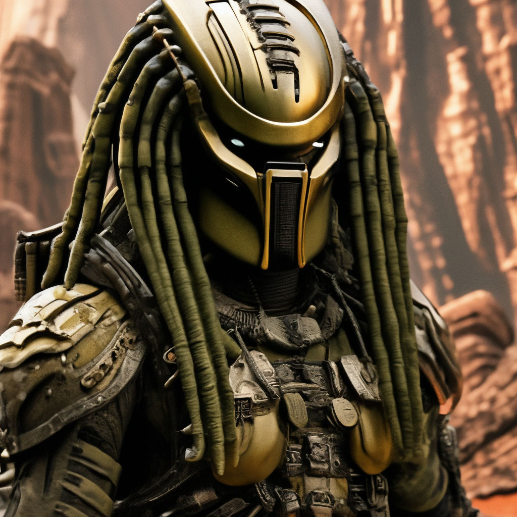 "Shrek predator with dreadlocks on mars,cyberpunk,skyscrapers" — image ...
