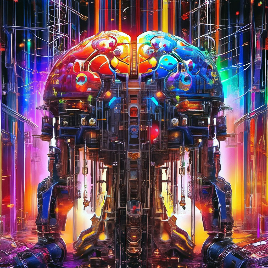 "Neural network, neural connections, brain, flashes, all colors of the ...