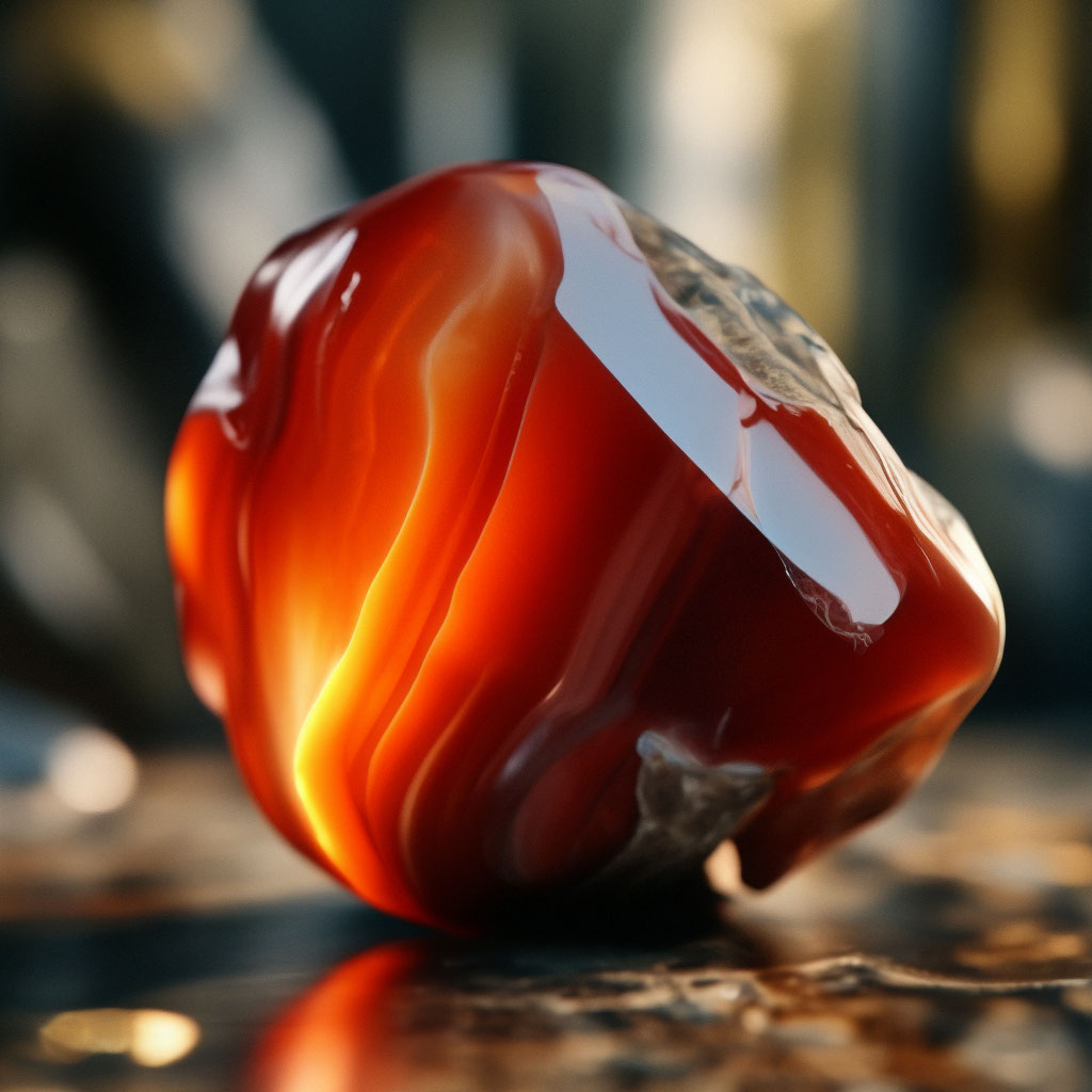 "Carnelian, a beautiful stone" — image created in Shedevrum