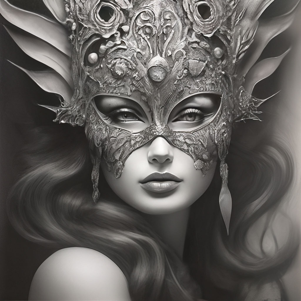"🎁 для 🦇lilith🦇 Portrait of a woman in a richly decorated masquerade ...