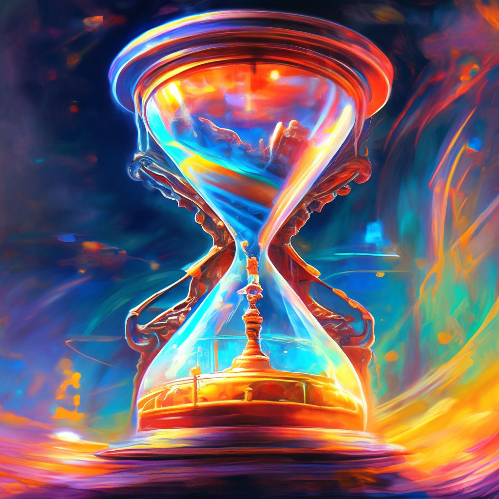 "Hourglass A clock showing the transience of time, high digital art ...