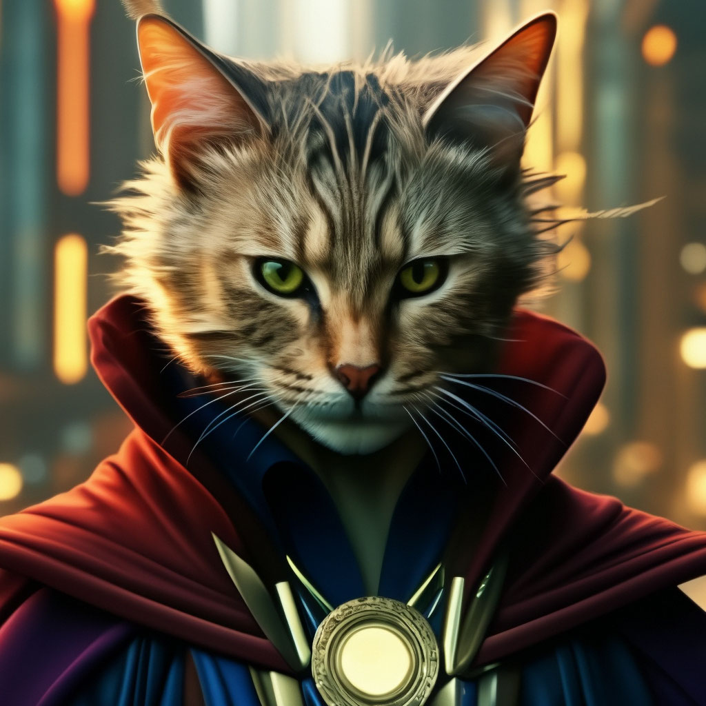 "Doctor Strange as a cat" — image created in Shedevrum